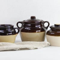 1960s Hull Pottery Brown Dripware 2-quart Bean Pot - Etsy