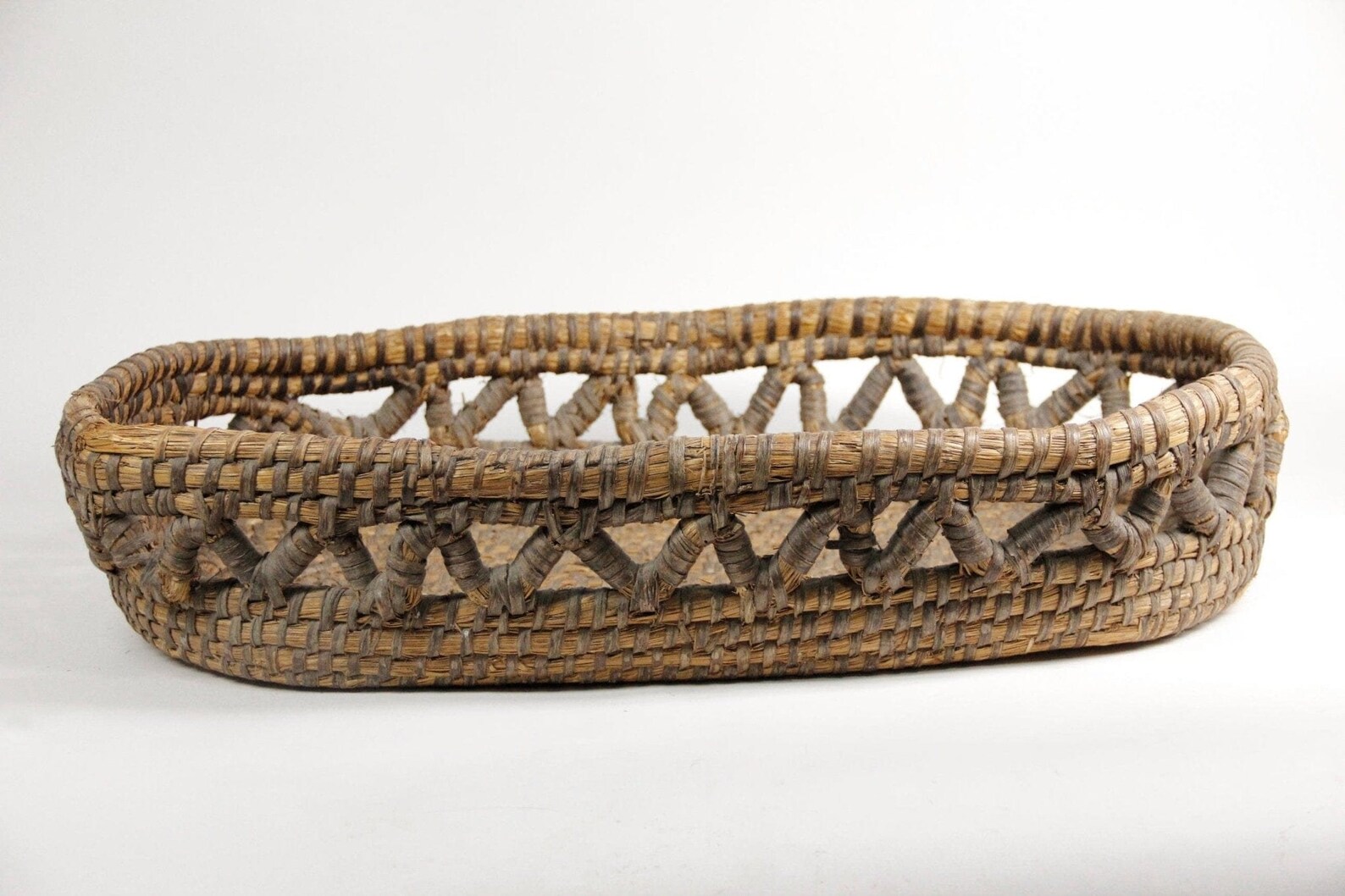 Antique French Basket | Large Coiled Rye - Etsy