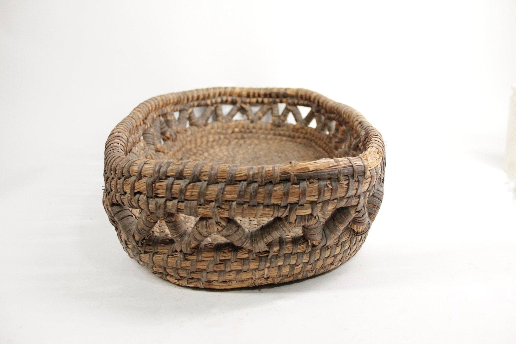 Antique French Basket | Large Coiled Rye - Etsy