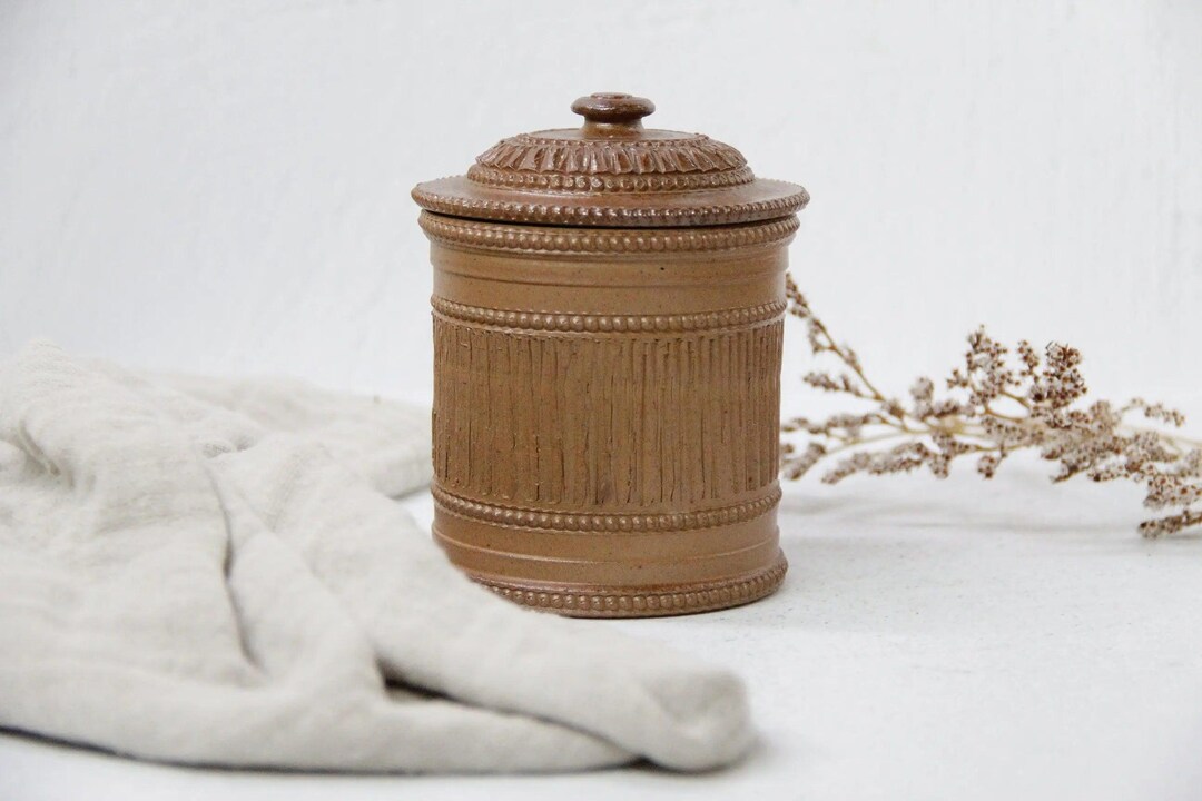 Antique Tobacco Jar France Glazed Stoneware Pottery - Etsy