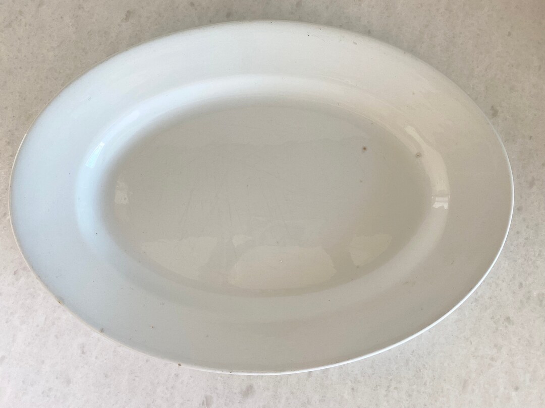 Antique Ironstone Platter | J&G Meakin Stamp - Etsy