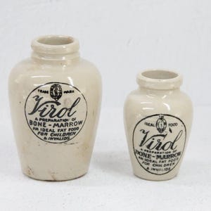 Antique Stoneware Jar | Virol Bone Marrow Pot-assorted - Etsy