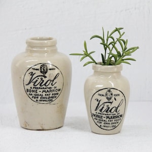 Antique Stoneware Jar | Virol Bone Marrow Pot-assorted - Etsy