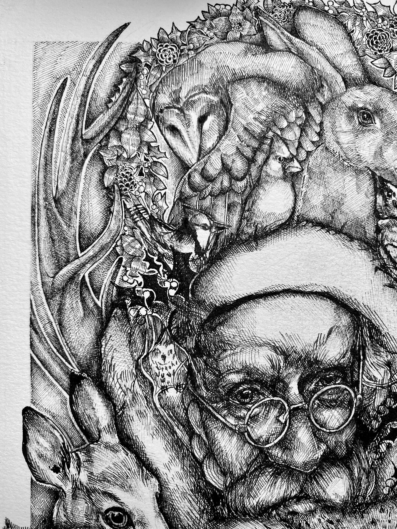 Forest Helpers Original Ink Drawing - Etsy