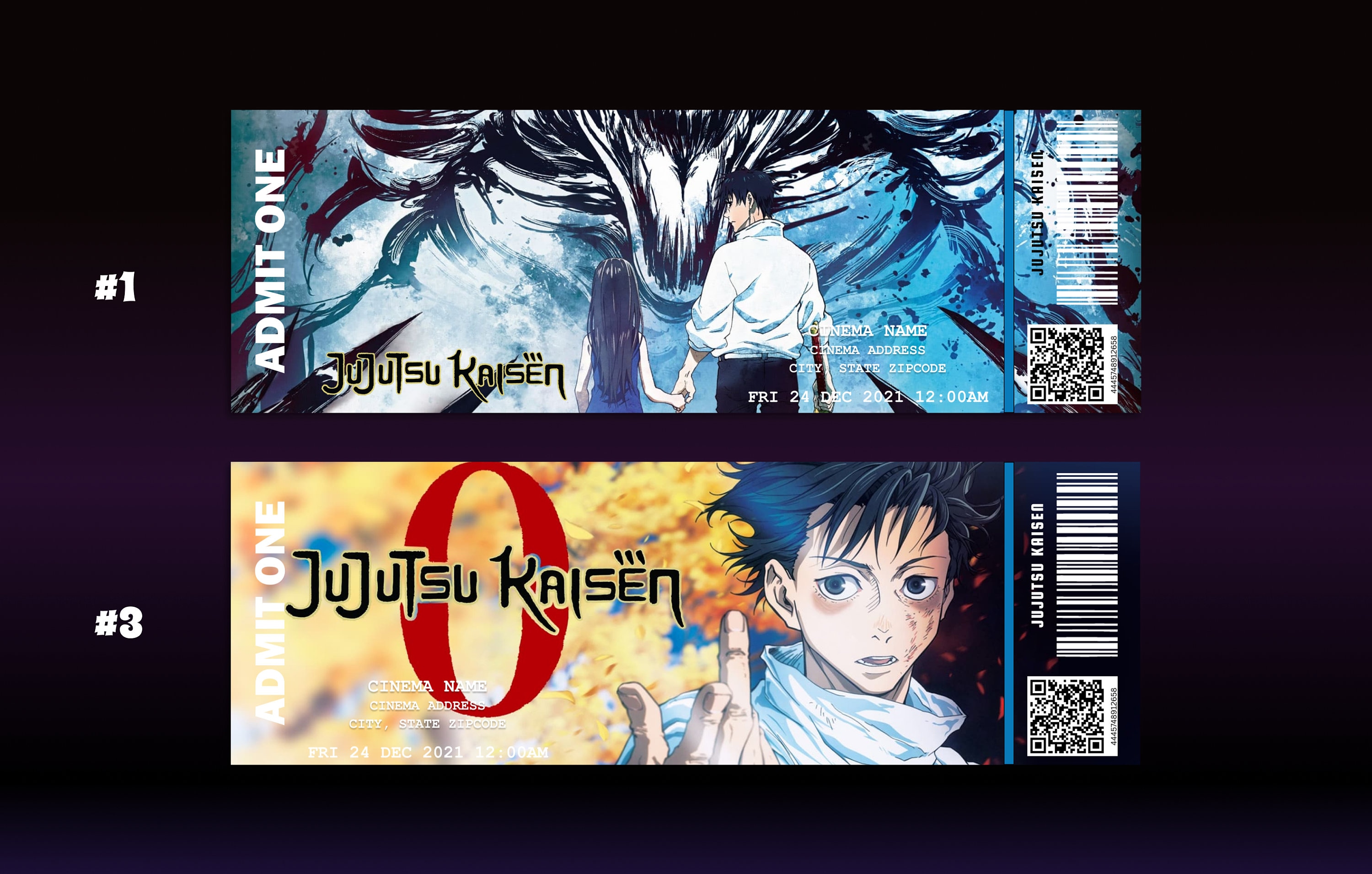 JJK 0 MOVIE TICKETS I Customizable - Etsy