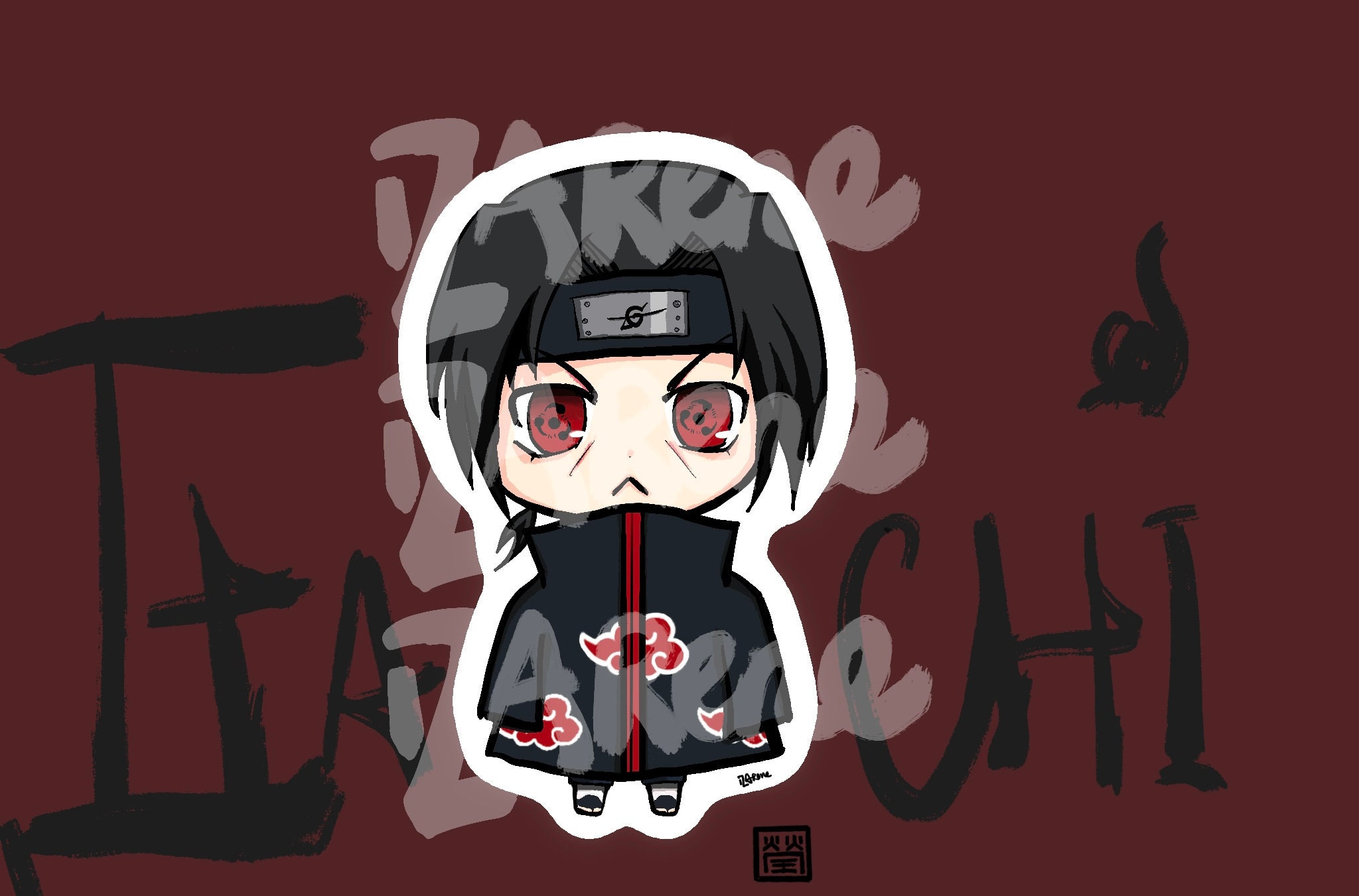 Anime Chibi I T A CHI Akatsuki Sticker - Etsy