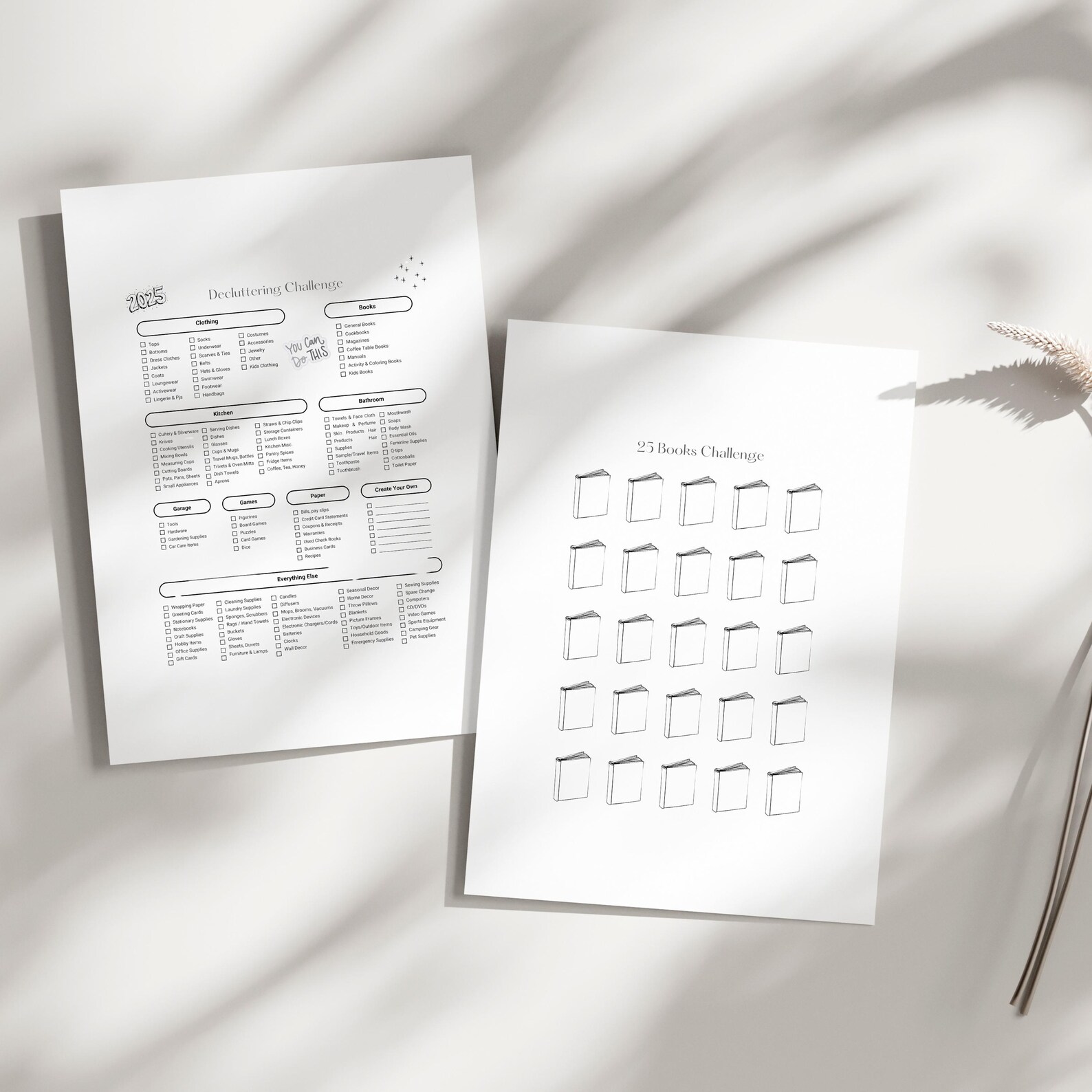 Planner Challenge - 4 Checklists - 2025 Planner Challenge - Goals ...