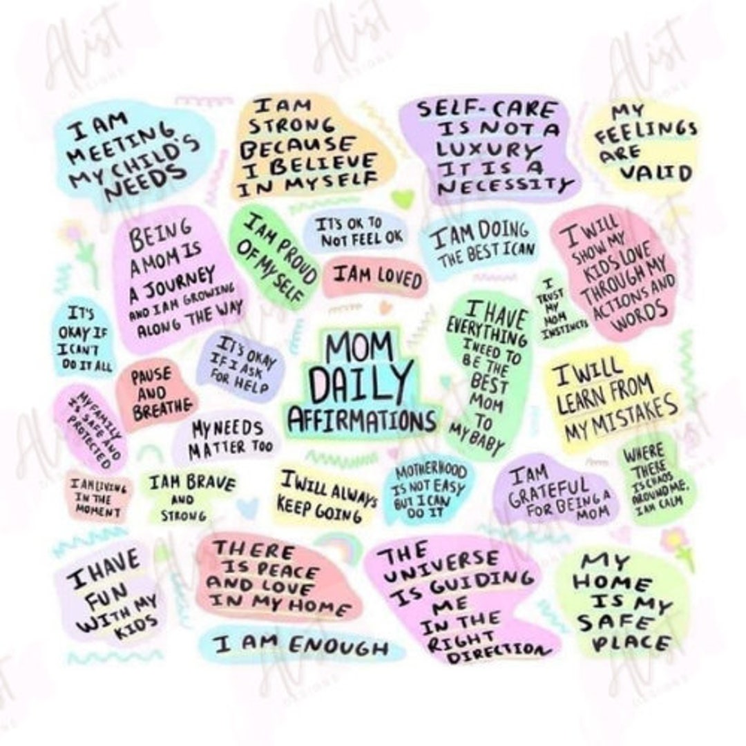 Mom Daily Affirmations SVG - Etsy