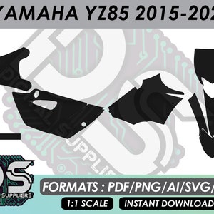 Yamaha YZ 85 2015 - 2021 Vector Templates for Custom Motocross Sticker ...