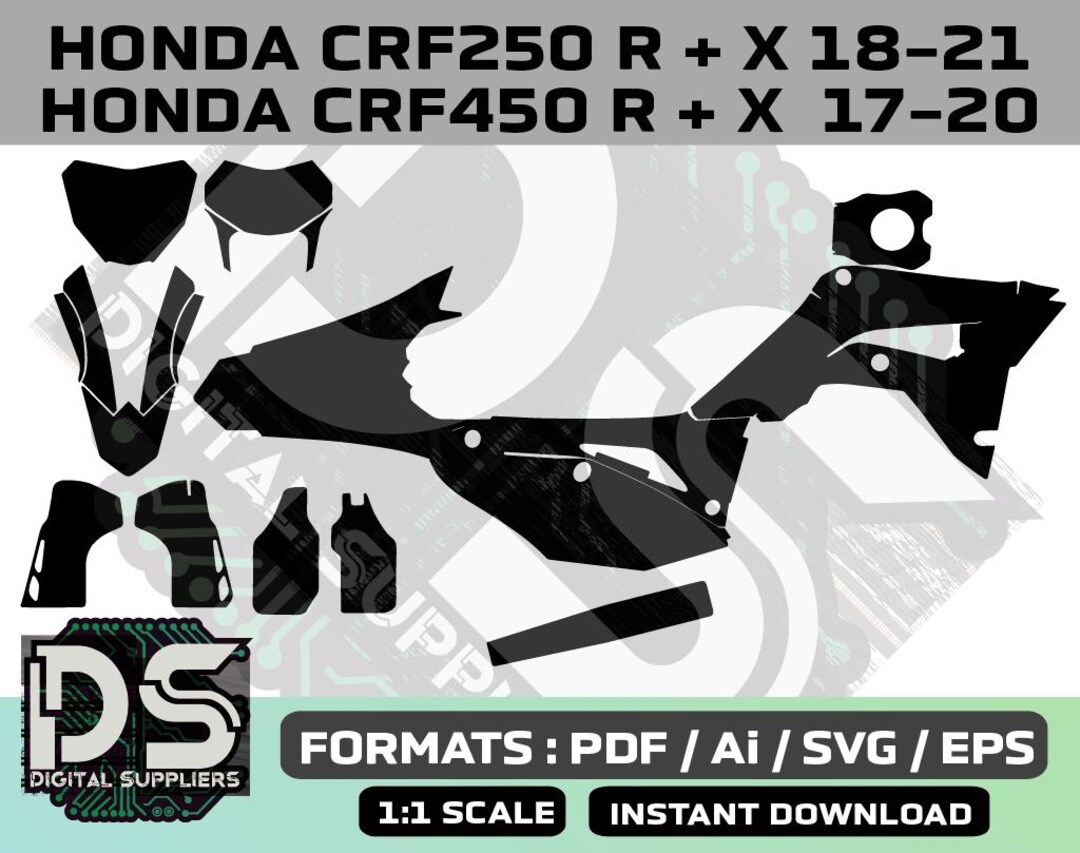 Honda CRF 250 R 18-21 CRF 450 R 17-20 Also Fit X Model Vector Templates ...