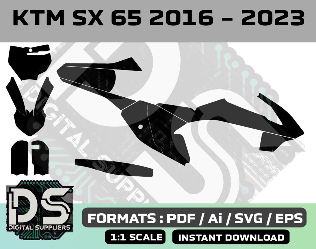 KTM SX 65 2016 - 2023 Vector Templates for Custom Motocross Sticker ...