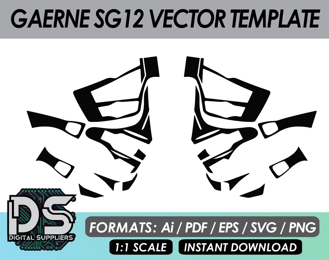 Gaerne SG12 Motocross Boots Vector Templates for Custom Sticker Graphic ...