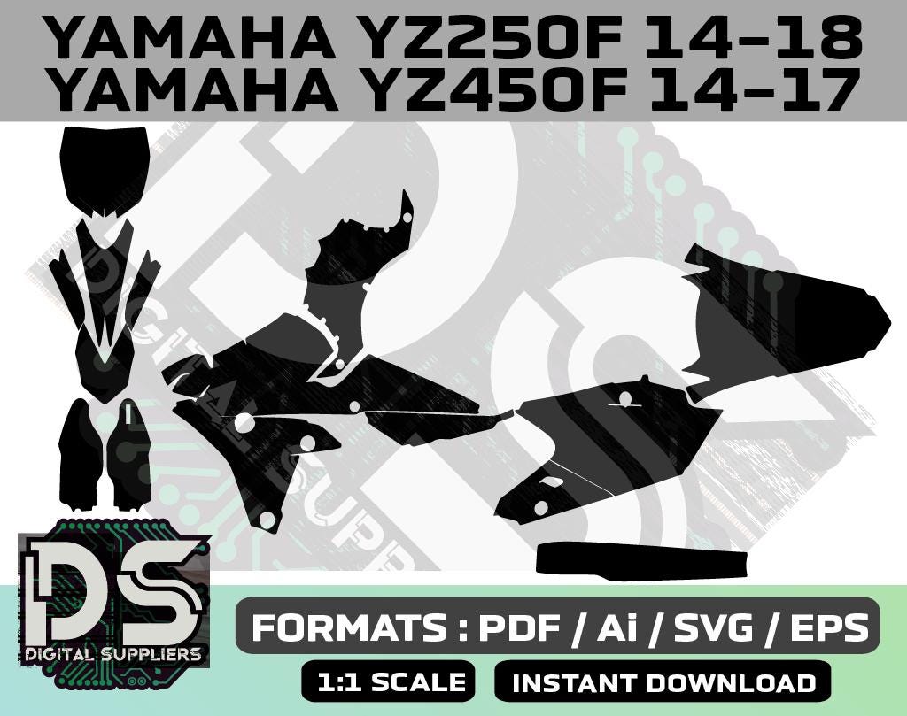 Plantillas vectoriales para kit gráfico de calcomanías de motocross ...