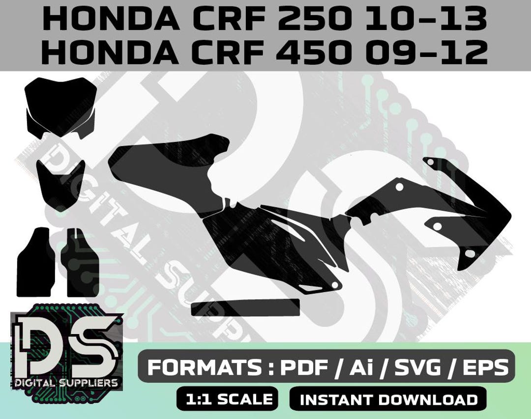 Honda CRF 250 R 10-13 CRF 450 R 09-12 Vector Templates for Custom ...