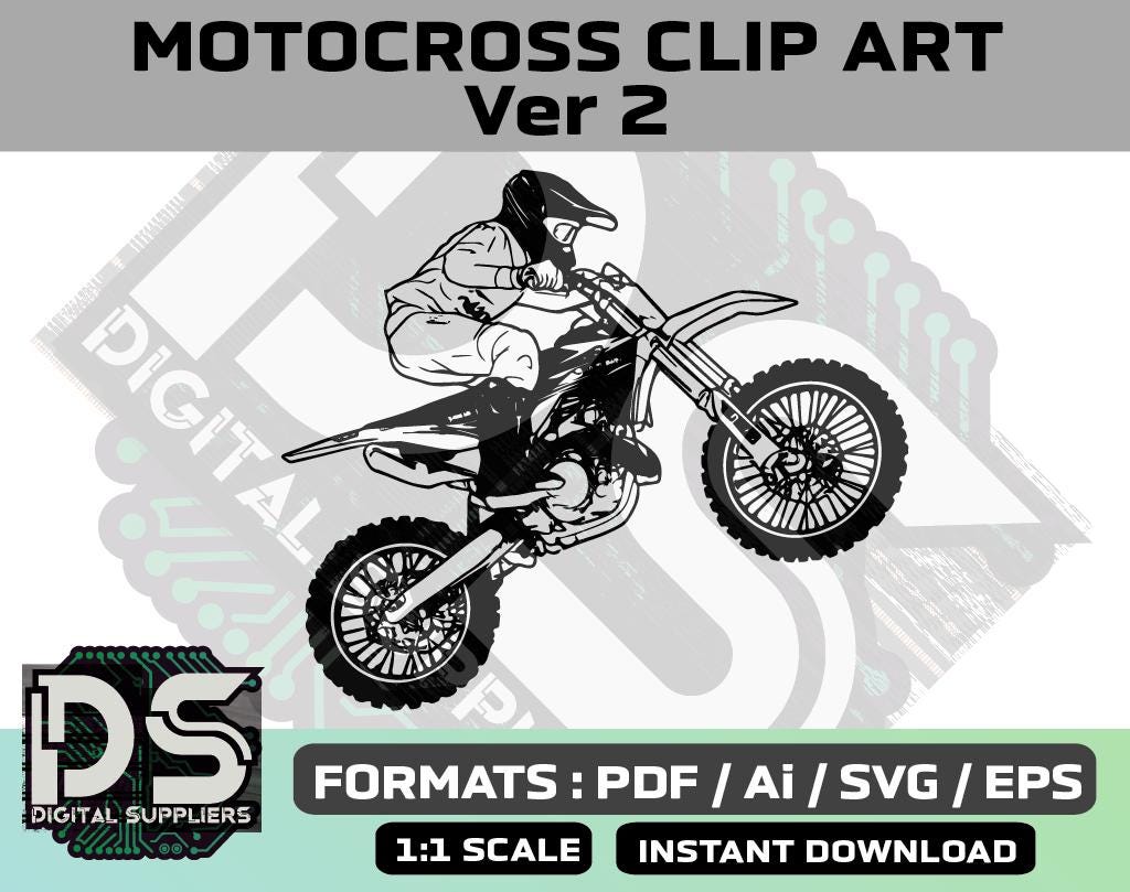 Motocross Cut Out SVG PNG EPS File for Shirts Art Tumbler Cricut ...