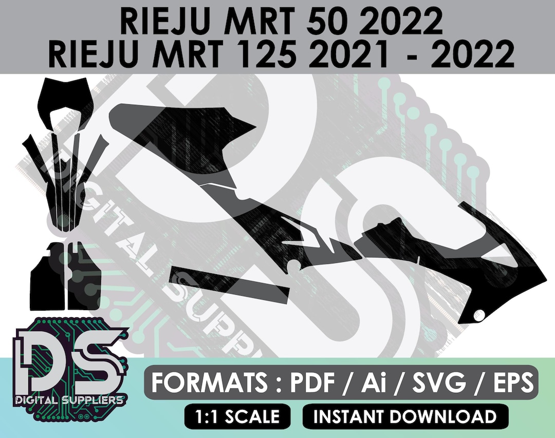 Rieju Mrt 50 2022 & Rieju Mrt 125 2021 - 2022 Vector Templates for ...