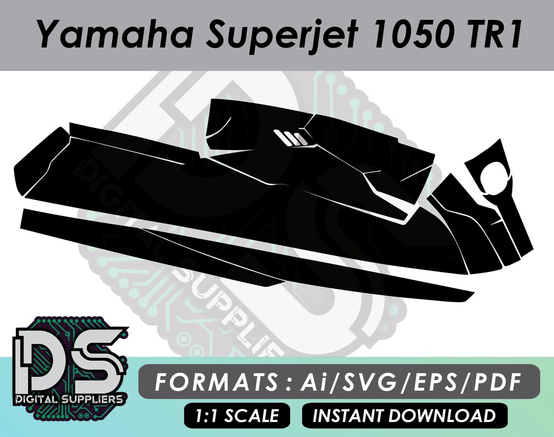 Yamaha Superjet 1050 TR1 SJ Vector Templates for Custom Jet Ski Sticker ...