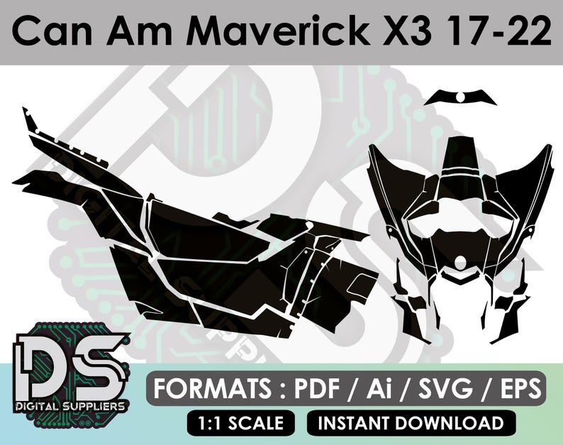 Can Am Maverick X3 Vector Templates for Custom Quad Sticker Graphic Kit ...