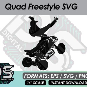 Quad Atv Freestyle Motocross Cut Out SVG PNG EPS File for Shirts Art ...