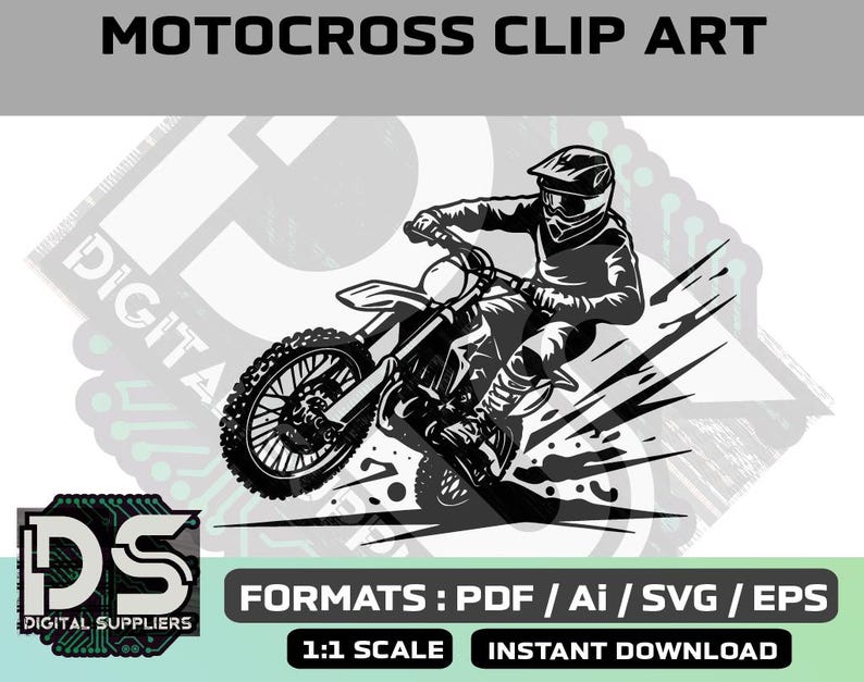 Motocross Cut Out SVG PNG EPS File for Shirts Art Tumbler Cricut ...
