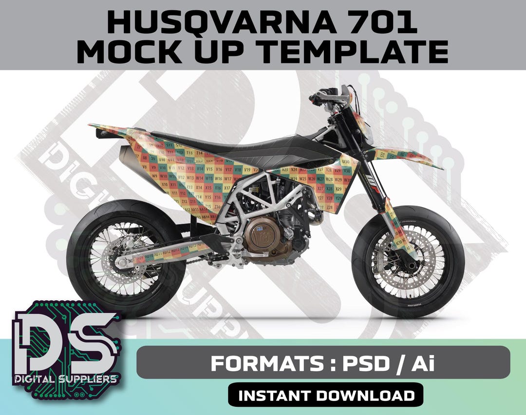 Husqvarna 701 Mock up Templates for Custom Motorcycle Sticker Graphic ...