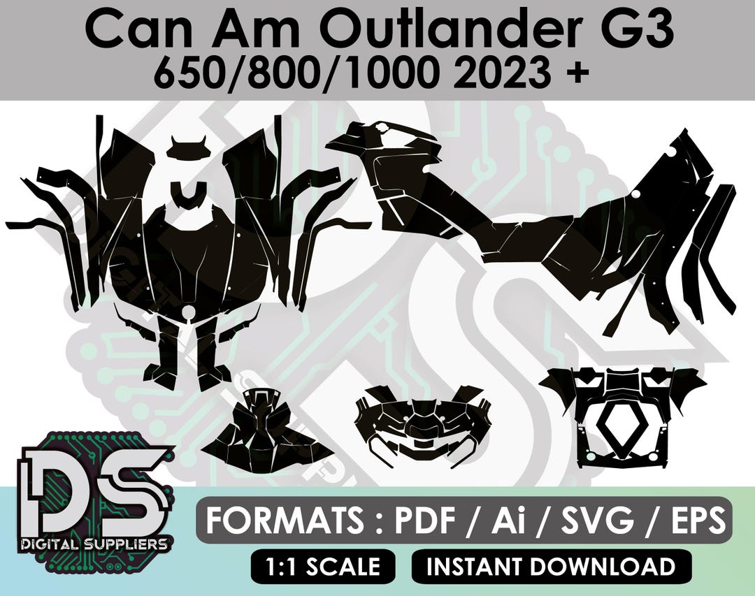 Can Am Outlander G3 650 800 1000 2023 + Vector Templates for Custom ...