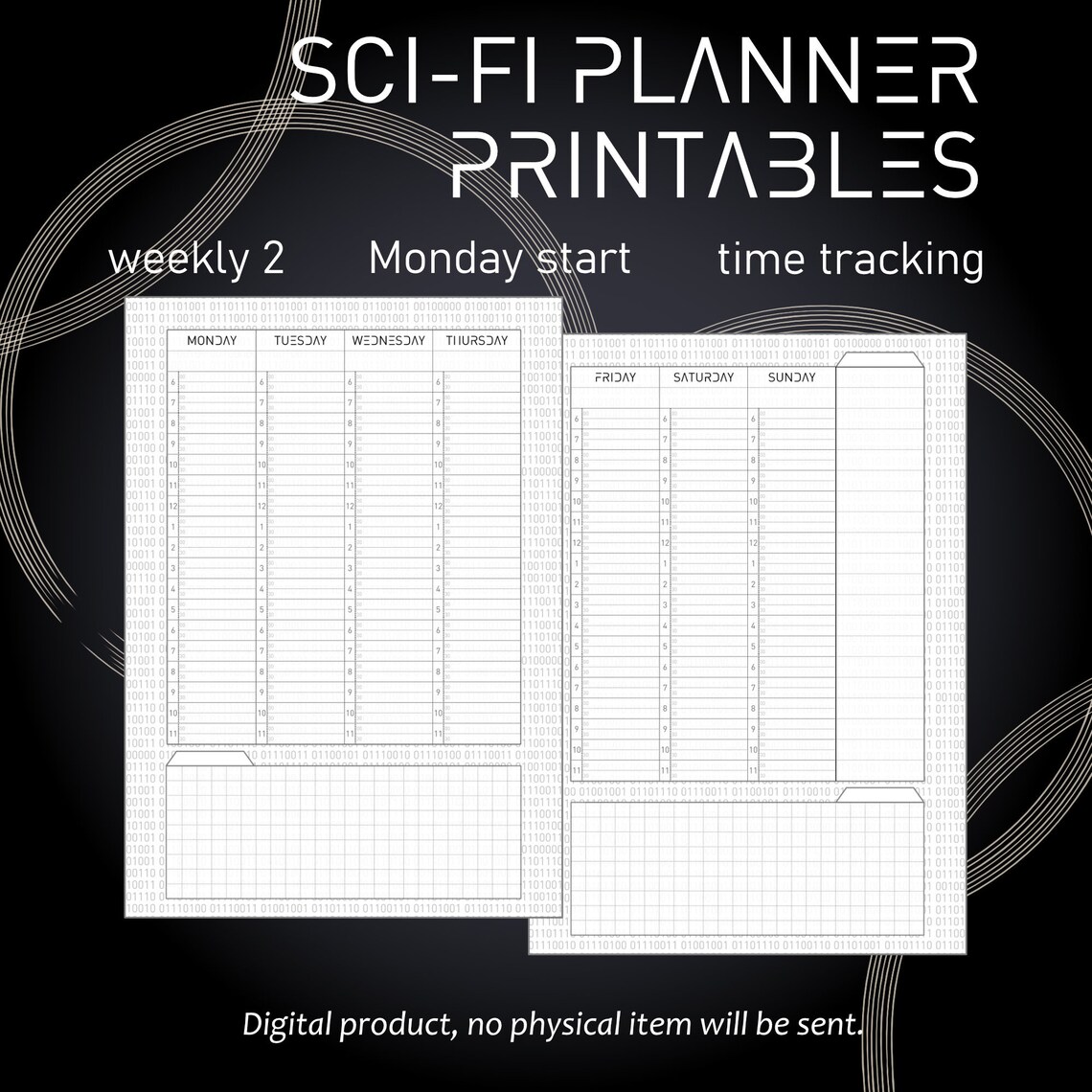 Weekly 2 Time Tracking Spread W 30-minute Increments, Lined and Grid ...