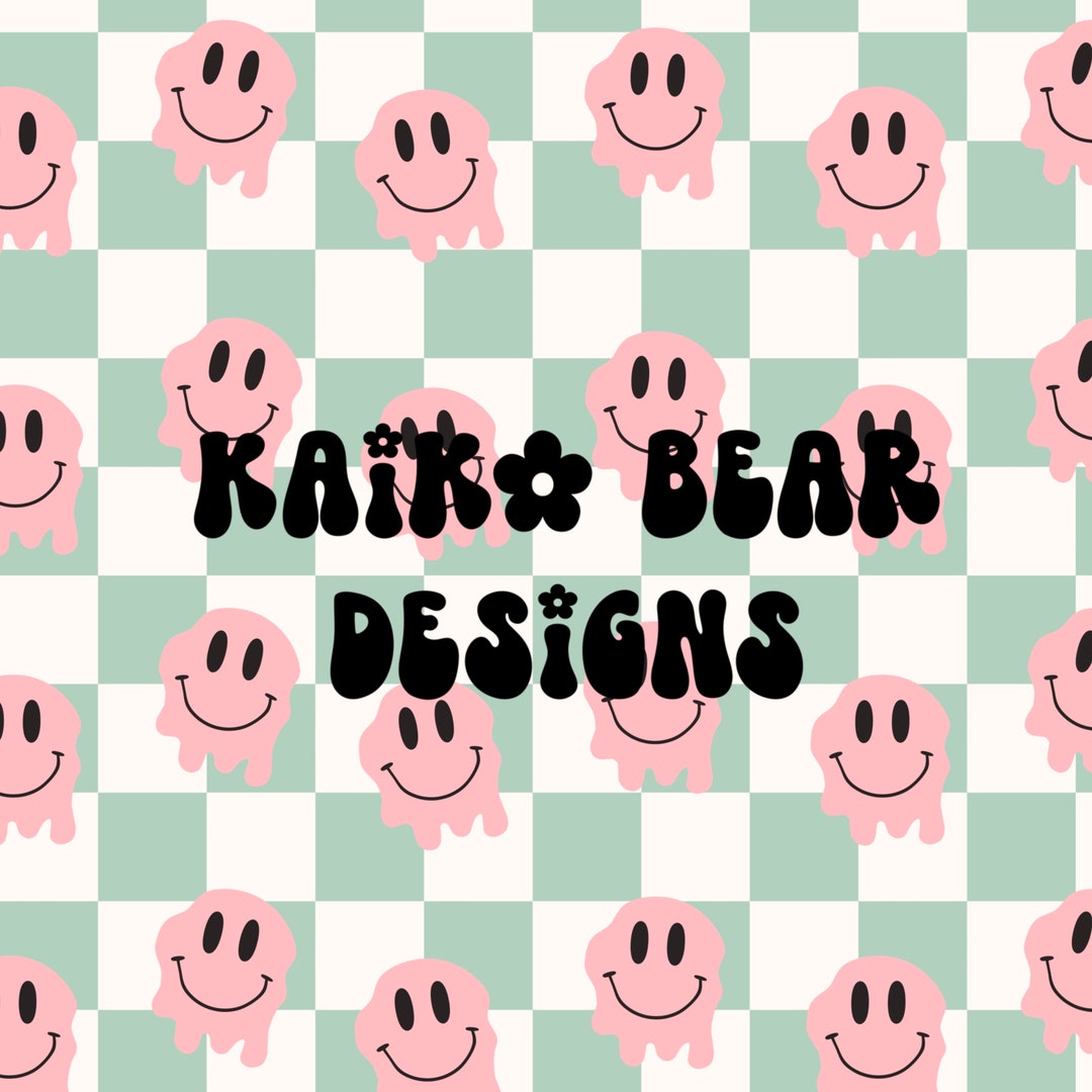 Retro Smiley Face Checkered Seamless Pattern Checkered Board Seamless ...