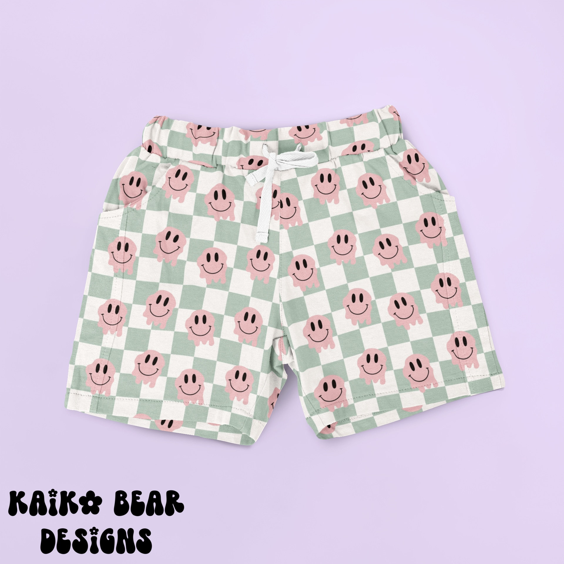 Retro Smiley Face Checkered Seamless Pattern Checkered Board Seamless ...