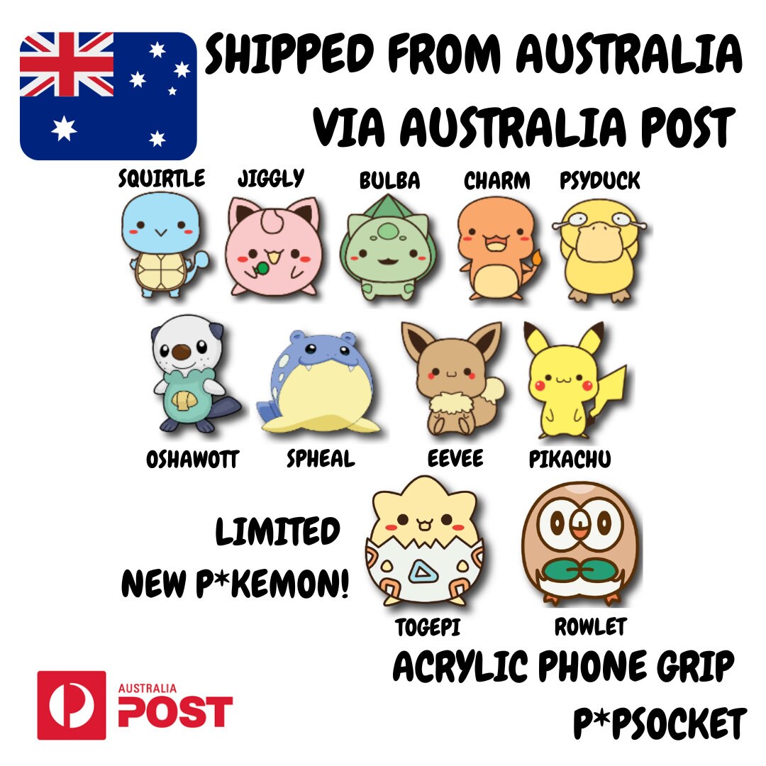 Pokemon Pop Sockets Expandable Phone Grip and Stand - Etsy Australia