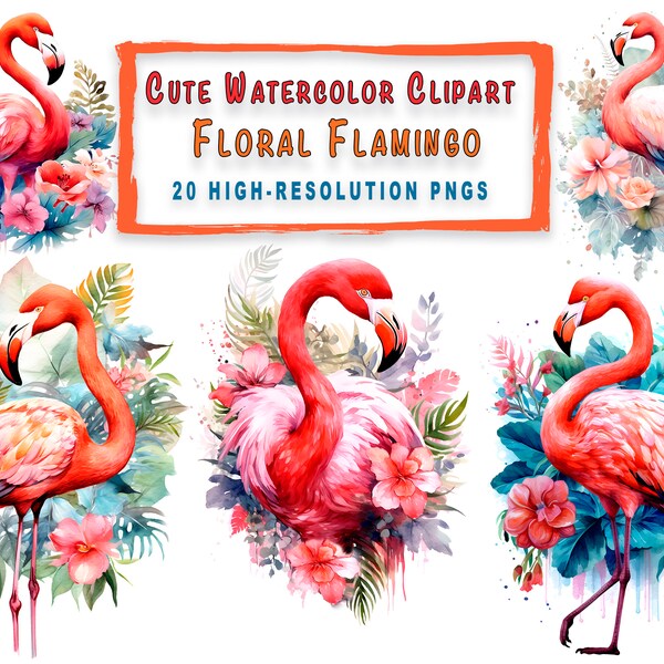 Flamingo Clipart - Etsy