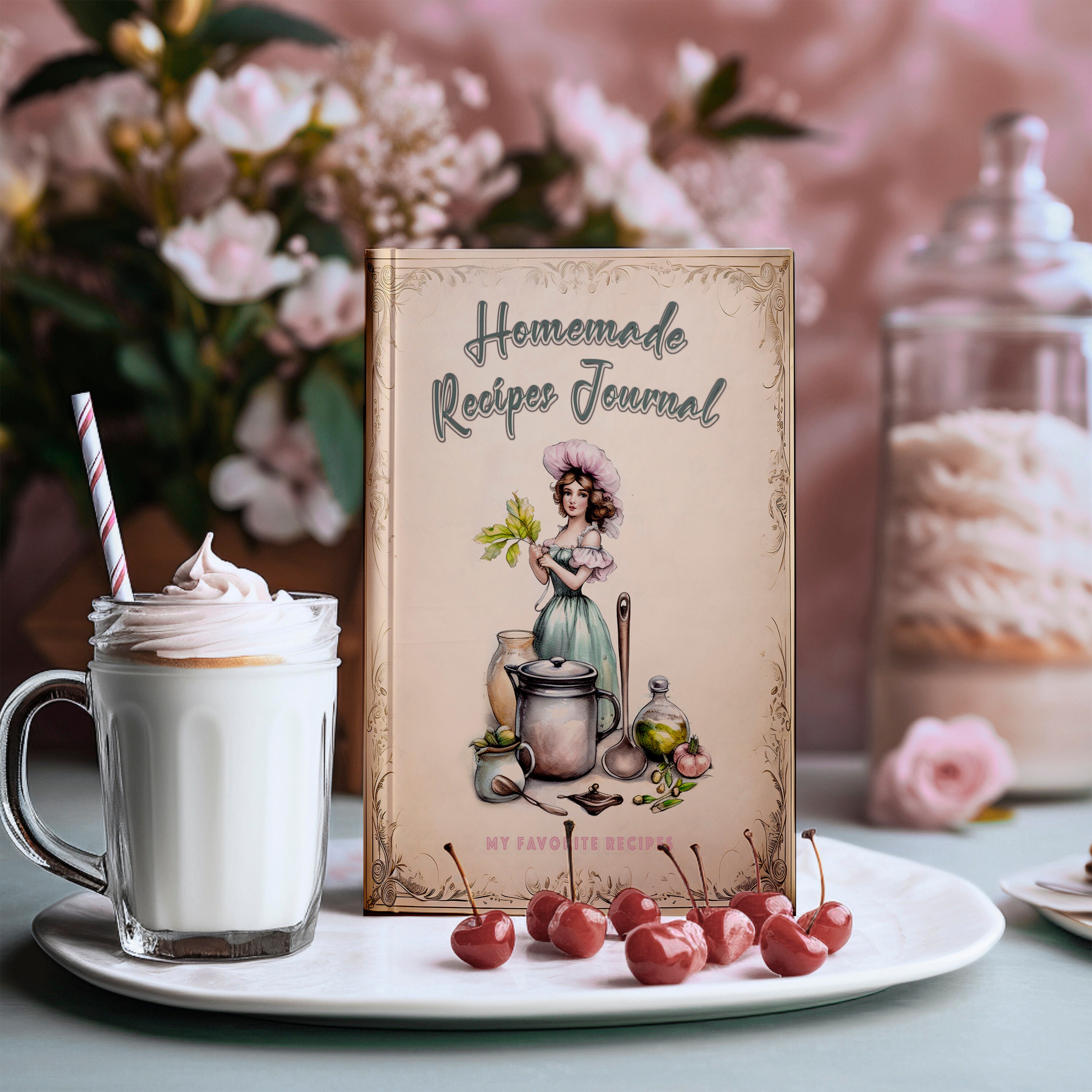 Vintage Cooking Pages Personalized Printable Cookbook Old Personal ...