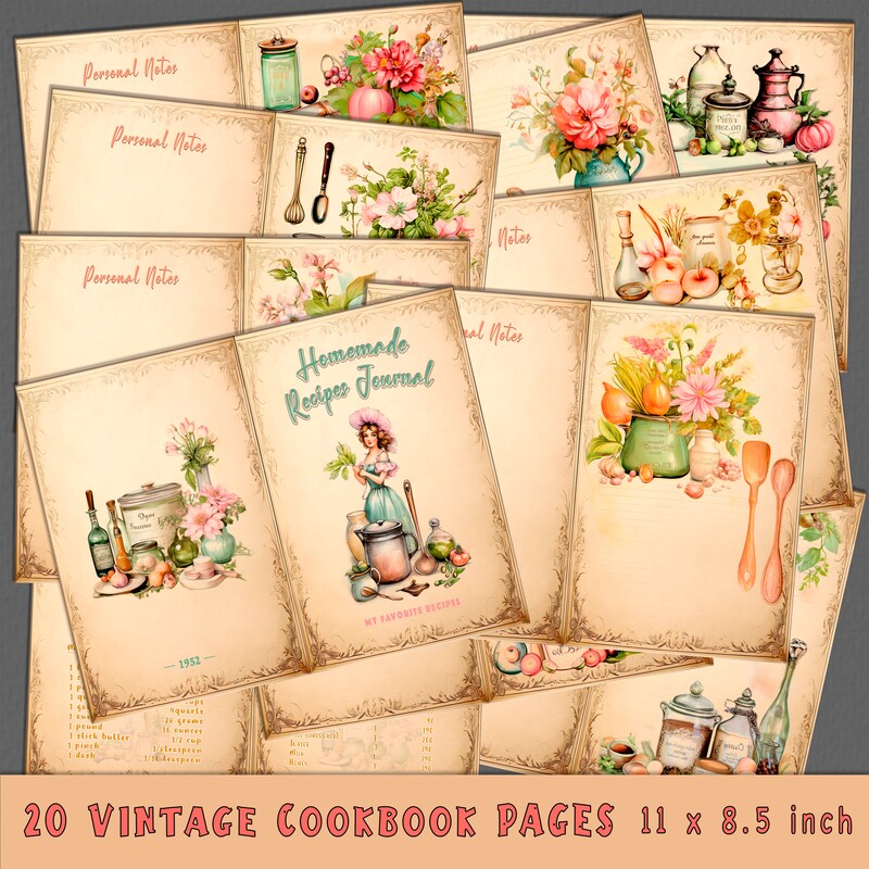 Cookbook Art - Etsy