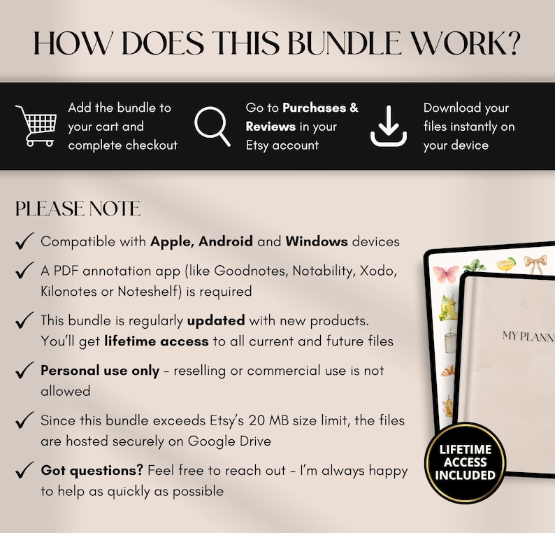 Digital Planner Whole Shop Bundle, Goodnotes Calendar, iPad & Android ...