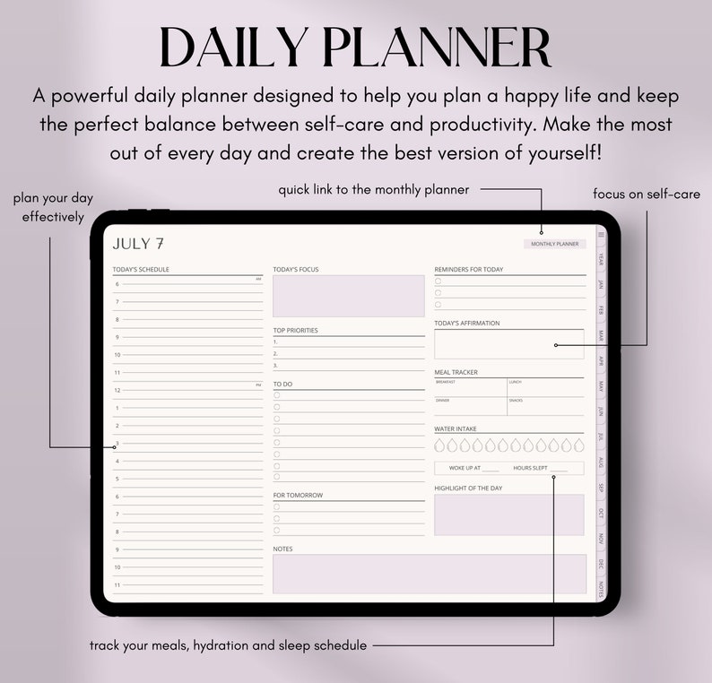 Digital Planner Undated, Goodnotes Calendar, iPad & Android Planner ...