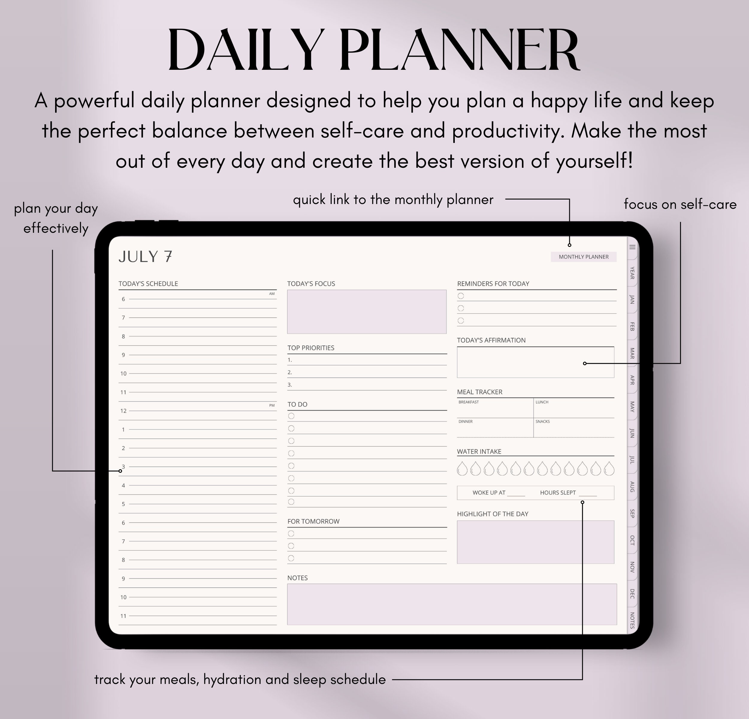 Digital Planner Undated, Goodnotes Calendar, iPad & Android Planner ...