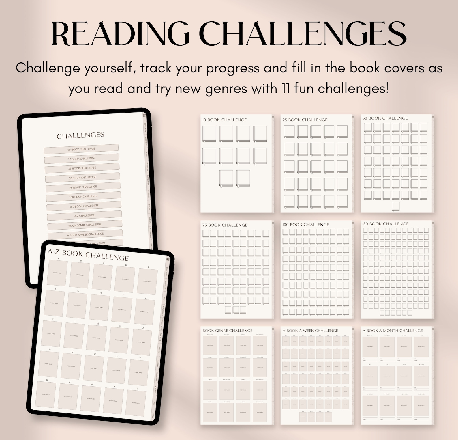 Digital Reading Journal, Digital Book Tracker for Goodnotes, iPad ...