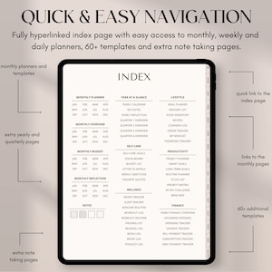 Digital Planner Undated, iPad & Android Planner, Goodnotes Planner ...