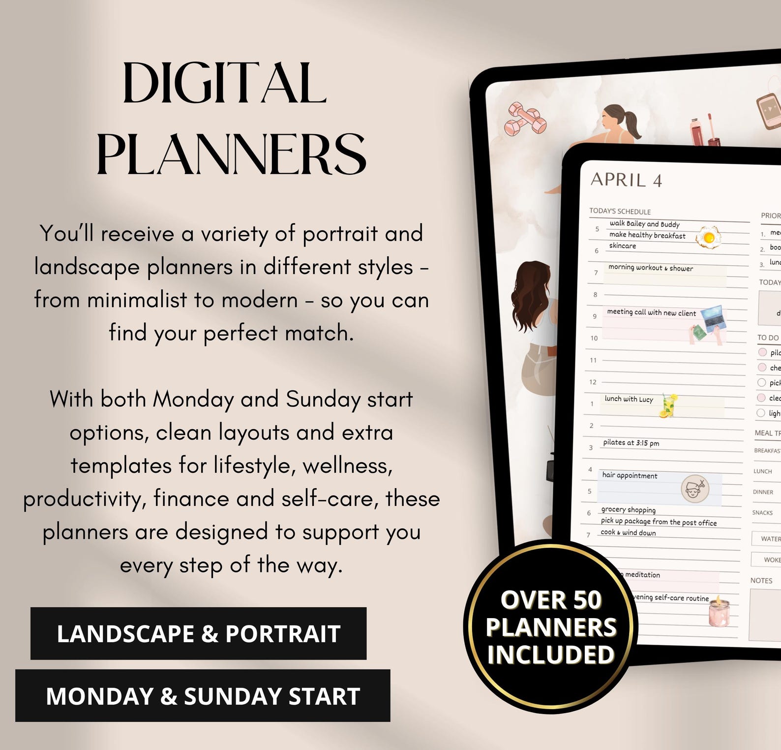 Digital Planner Whole Shop Bundle, Goodnotes Calendar, iPad & Android ...
