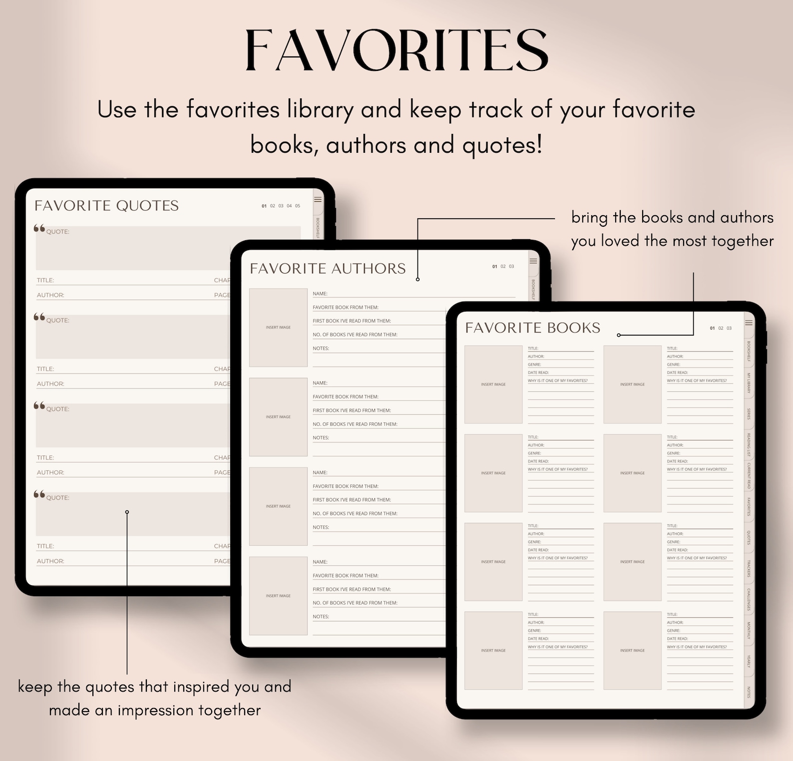 Digital Reading Journal, Digital Book Tracker for Goodnotes, iPad ...