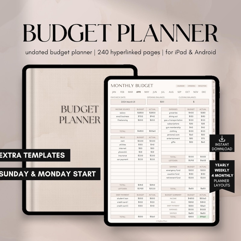 Budget Tracking for iPad - Etsy