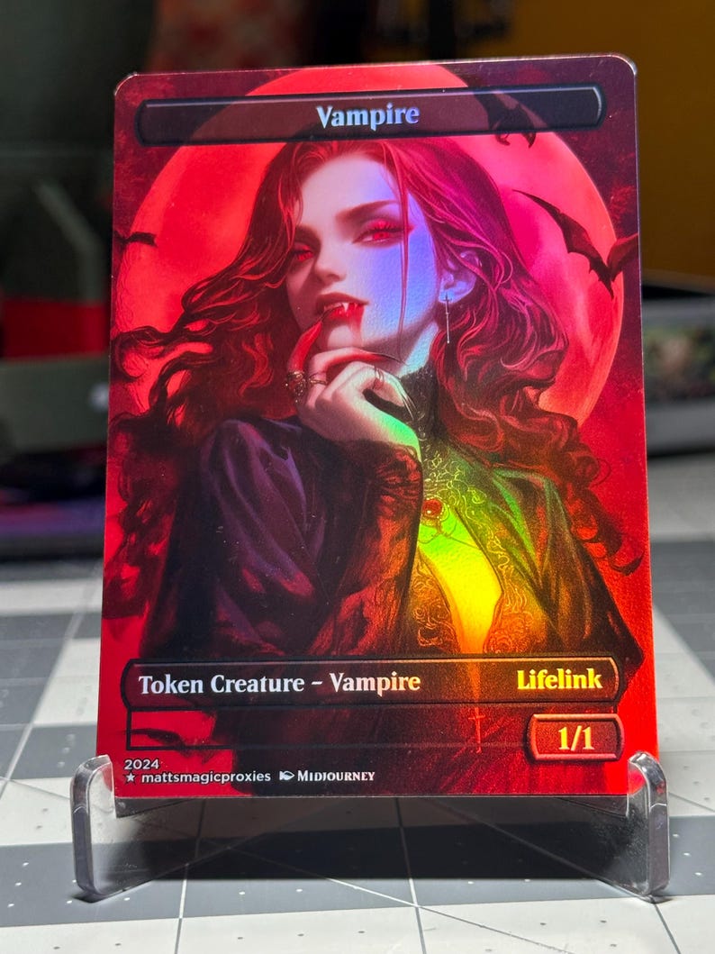 Custom Handmade Vampire Proxy Tokens (foil or Non Foil Options), Flying ...
