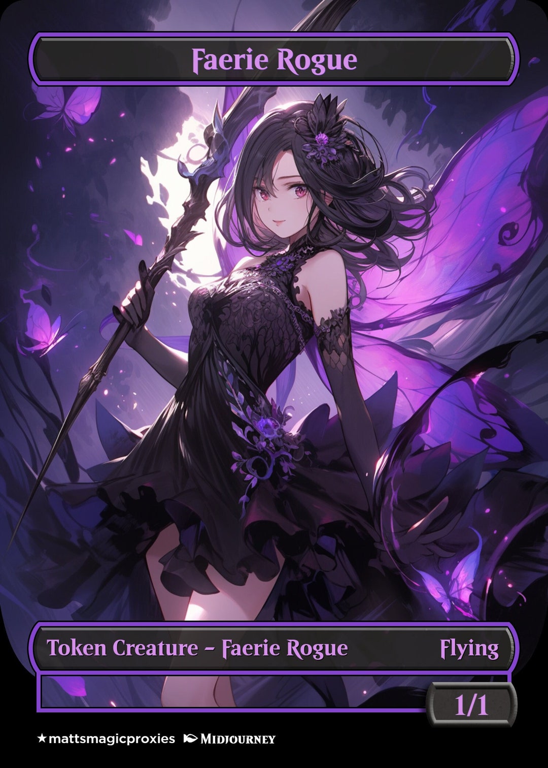 Custom Anime Style Faerie Rogue Tokens Anime Style (foil or Non Foil ...