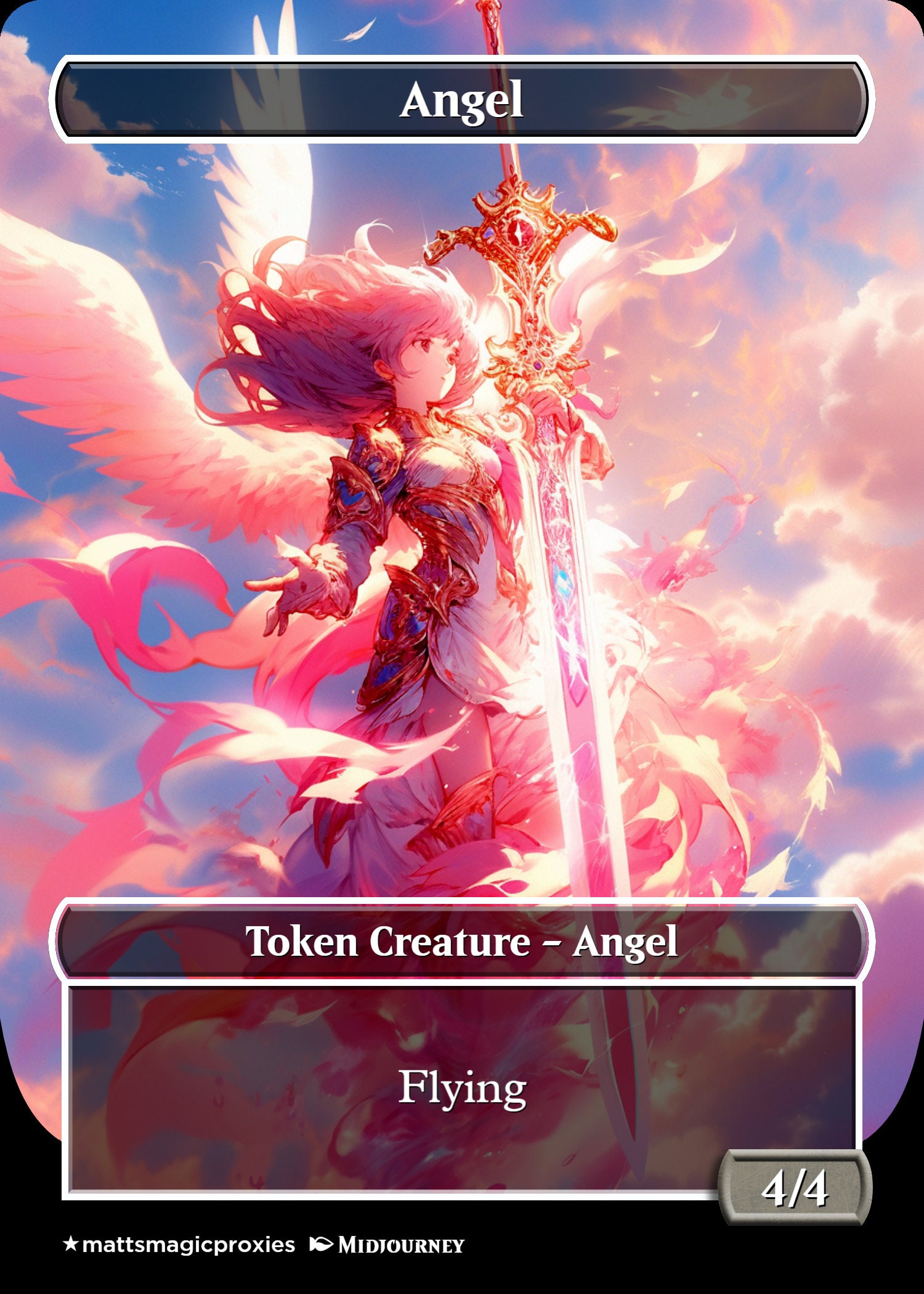 RAINBOW FOILFichas de ángel estilo anime MTG personalizadas - Etsy España