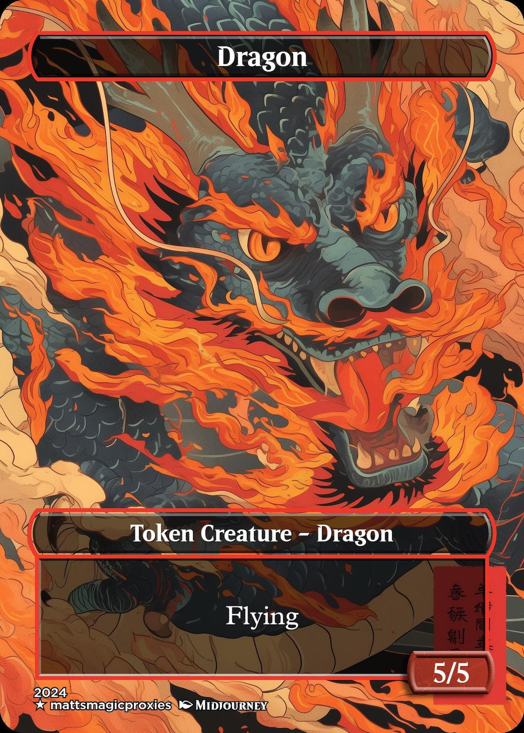 Custom Handmade Dragon Tokens (foil or Non Foil Options), Japanese ...