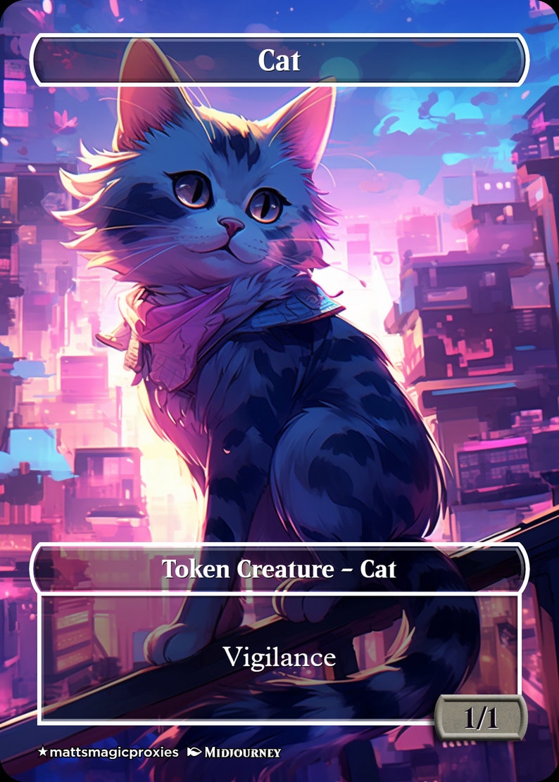Custom Cat Token Proxies (foil or Non Foil) Cat, Cat Soldier, Cat ...