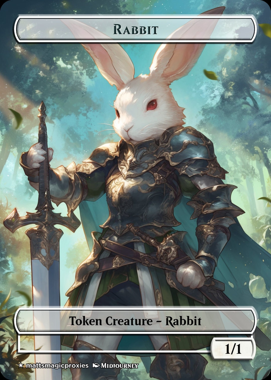 Foilforest Animals Proxy Tokens rabbit, Otter, Fish, Food for Magic ...