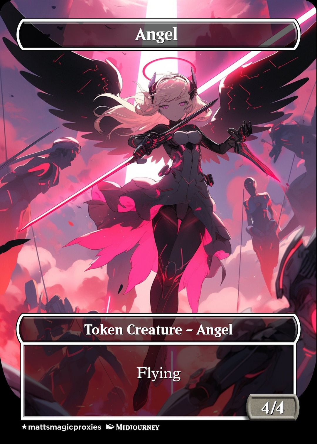 Custom Anime Style Angel Tokens (foil or Non Foil) With Flying and One ...