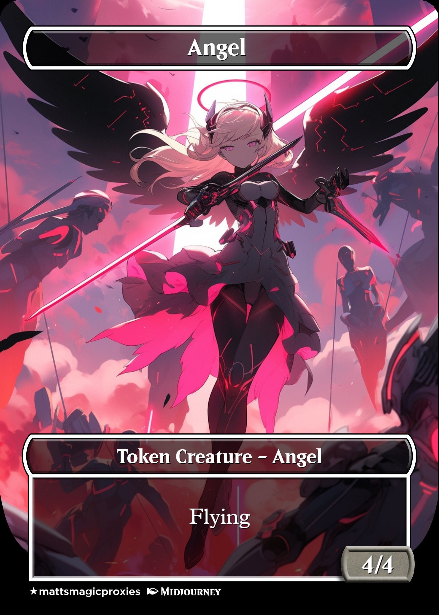 Custom Anime Style Angel Tokens (foil or Non Foil) With Flying and One ...