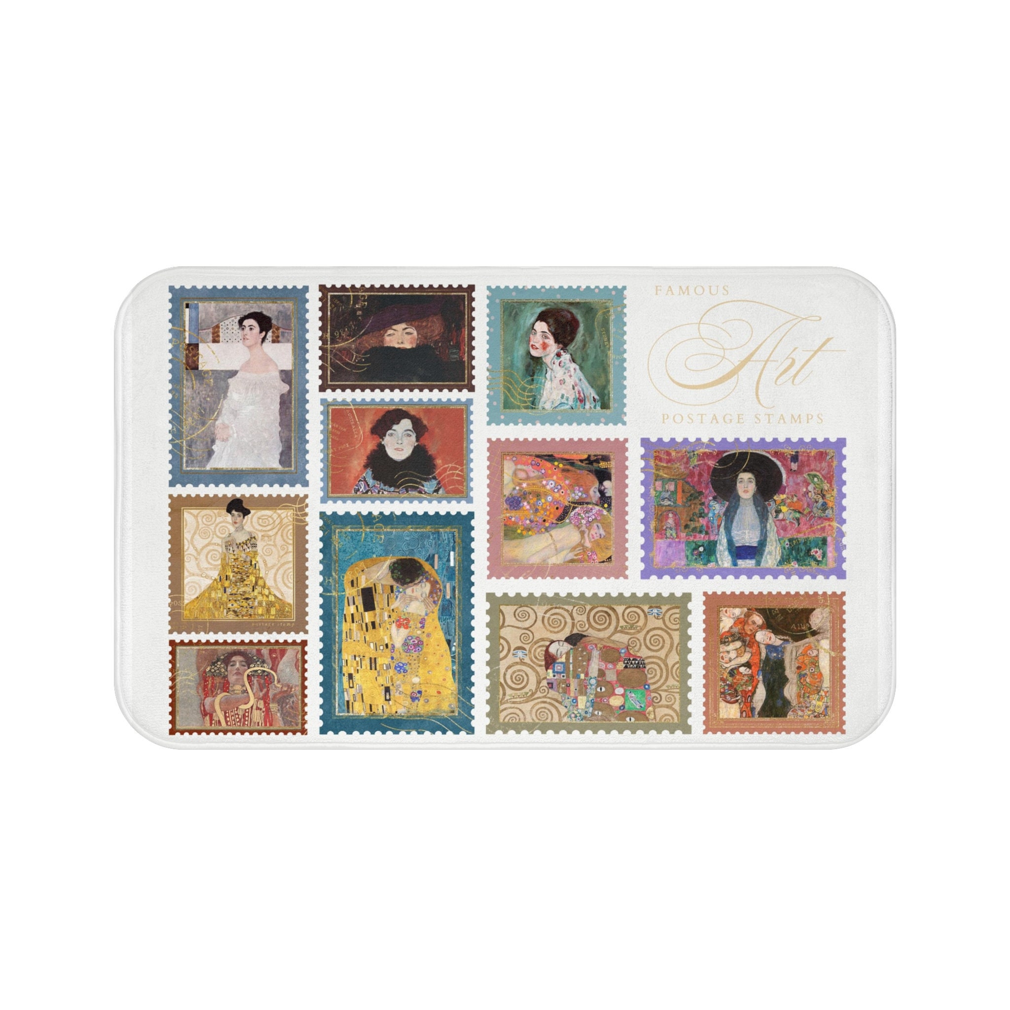 Retro Art Nouveau Shower Microfiber Bath Mat Decor Fabric-gustav Klimt ...